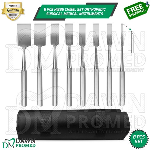 8 Pcs Hibbs Chisel Set Orthopedic Surgical Medical Instruments German ...