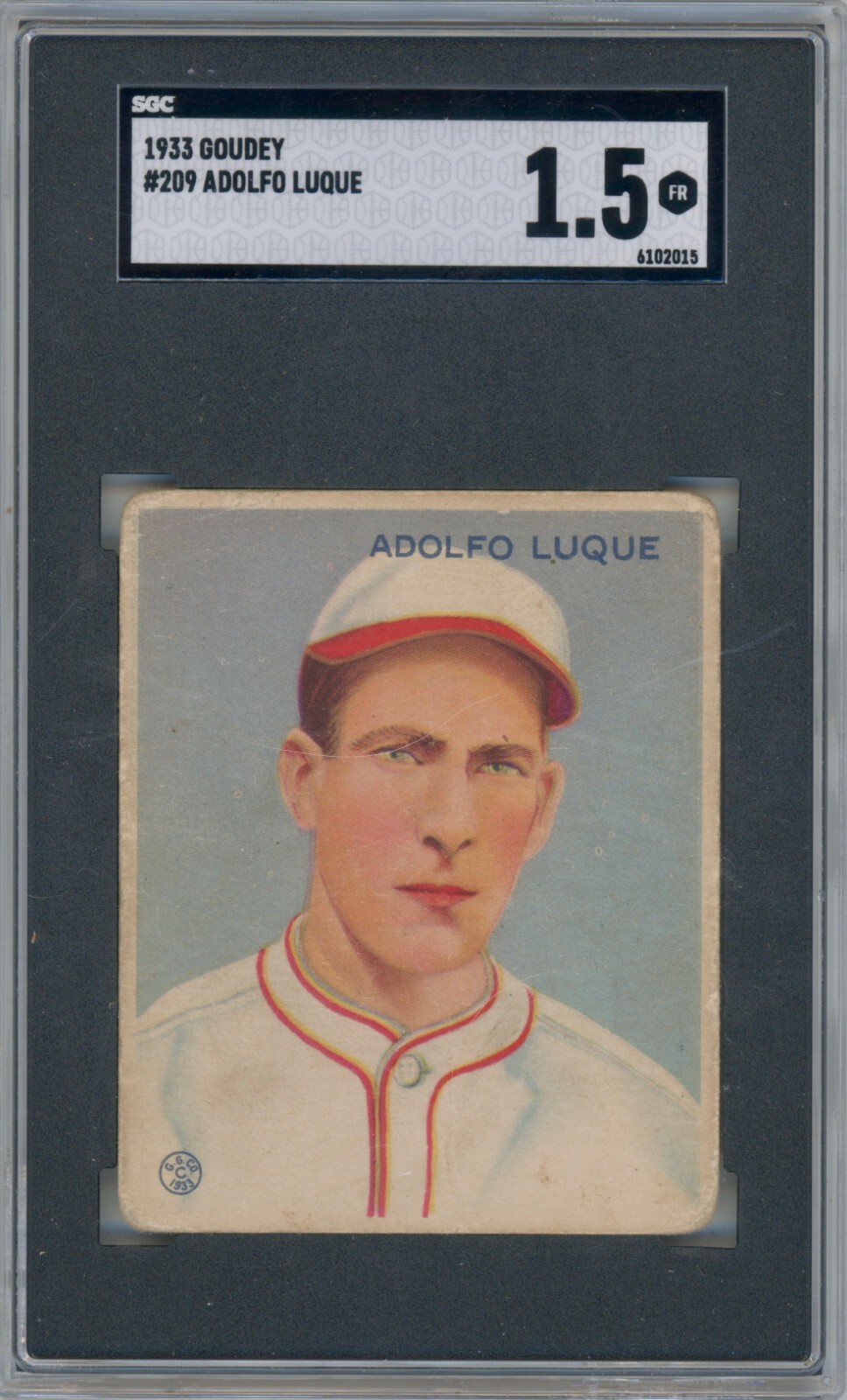 1933 Goudey #209 Adolfo Luque New York Giants SGC 1.5 | eBay