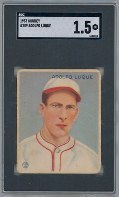 1933 Goudey #209 Adolfo Luque New York Giants SGC 1.5 | eBay