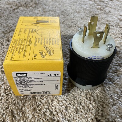 "NEW"Hubbell Wiring Device-Kellems HBl2721 30A Twist-Lock Plug 3P 4W ...