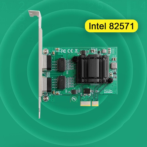 For INTEL 82571 1000Mbps PCI-E 2 Port Server Adapter PCI E Gigabit ...