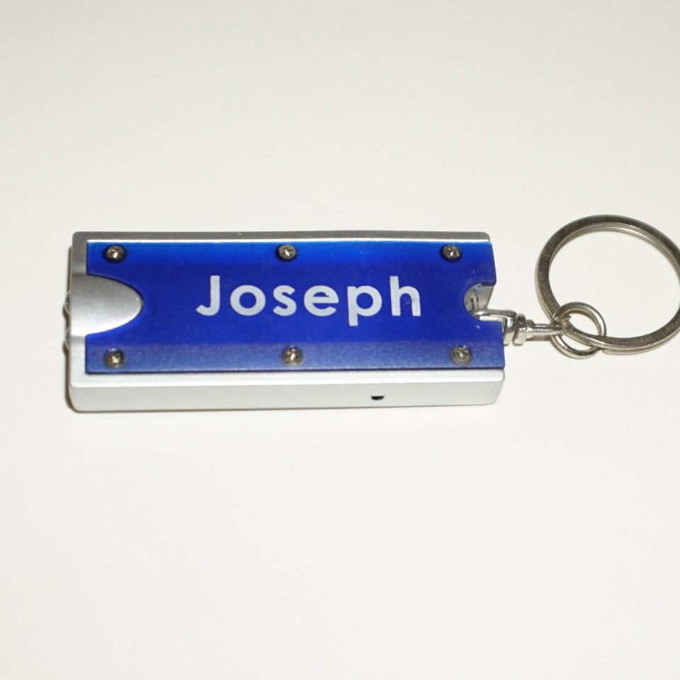 Personalized Keychain Light Up Key Ring Choose Name Colorful Mini Flash ...