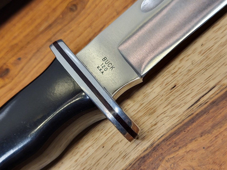VINTAGE PRE-DATE CODE BUCK (#120) FIXED BLADE HUNTING KNIFE W/SHEATH ...