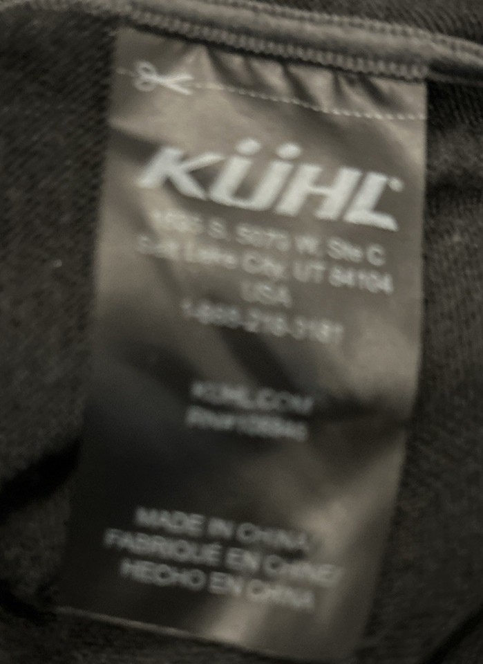 Kuhl Black Revel Pullover Long Sleeve Lightweight 1/4 Zip Men’s Size M ...