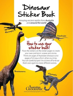 Dinosaur Sticker Book by Australian Geographic (English) Paperback Book ...