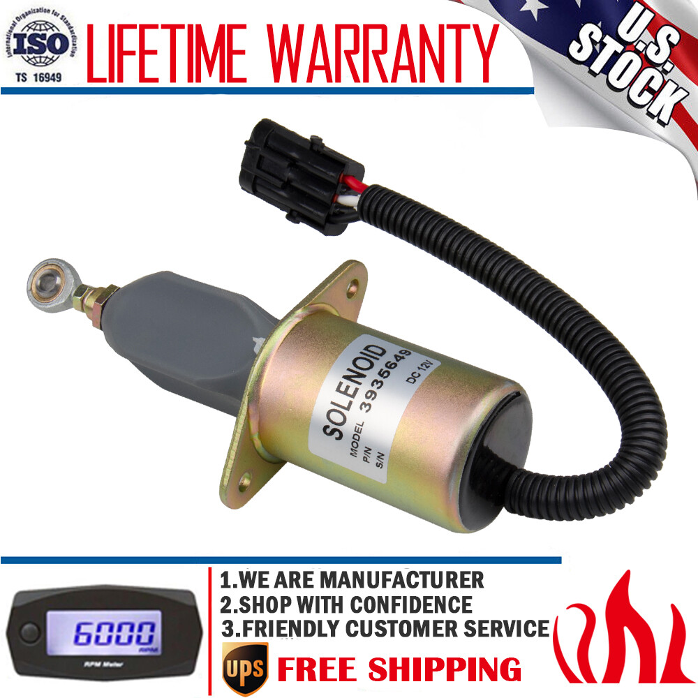 Fuel Shut Off Solenoid 3" For 5.9L or 8.3L Cummins Diesel Engine ...