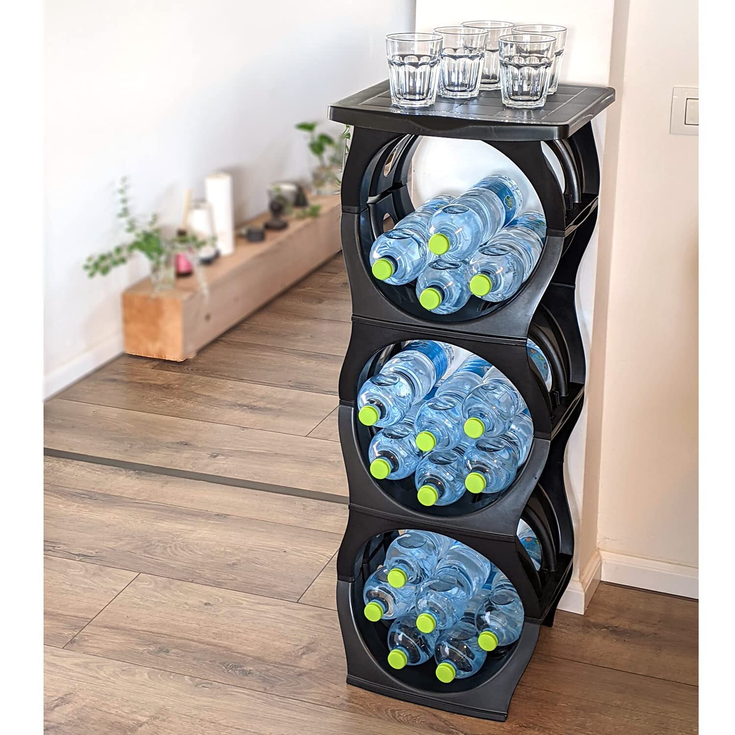 Stackable Water Bottle Storage Rack Water Jugs 5 Gallon Organizer. Jug ...