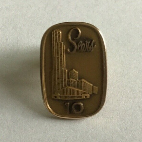 Vintage Hallmarked Leavens 1/10 10K GF Sears 10 Year Pin | eBay
