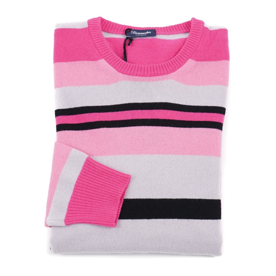 Drumohr Multi Stripe Patterned Cashmere Sweater M (Eu 50) NWT | eBay