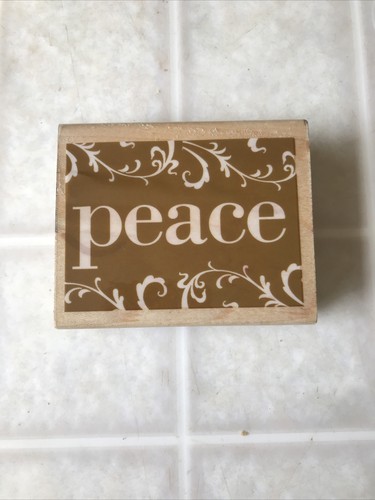 "PEACE" Delta Creative Rubber Stamp 3"x2.5" 4500F Peace II 717855045000 ...