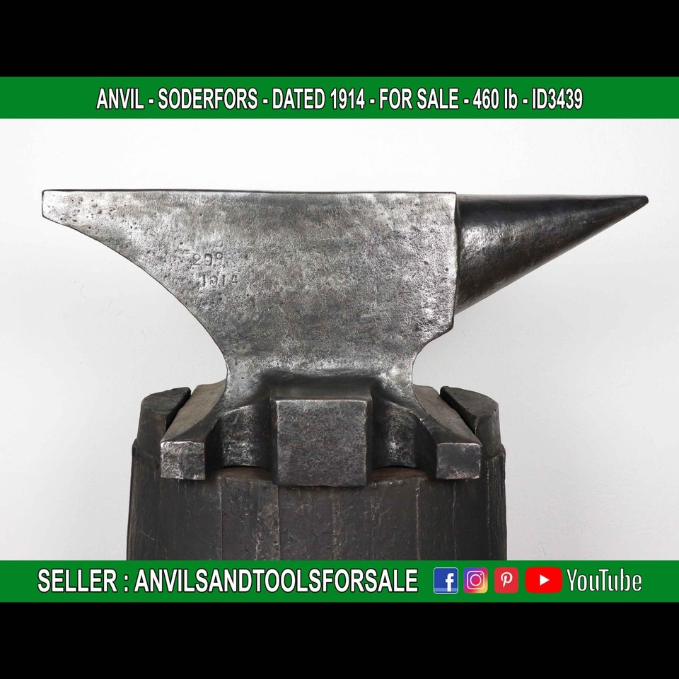 ANVIL - SODERFORS - DATED 1914 - 460 lb - ID3439 | eBay