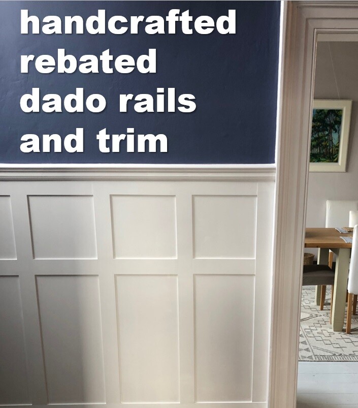 Handmade primed rebated dado rails in various designs priced per 1.2m ...
