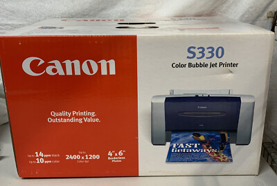 NEW Canon S330 Color Bubble Jet Inkjet Printer New 13803010992| eBay