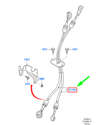FORD TRANSIT MK3 Gear Selector Lever Control Cable RHD 1693992 NEW ...
