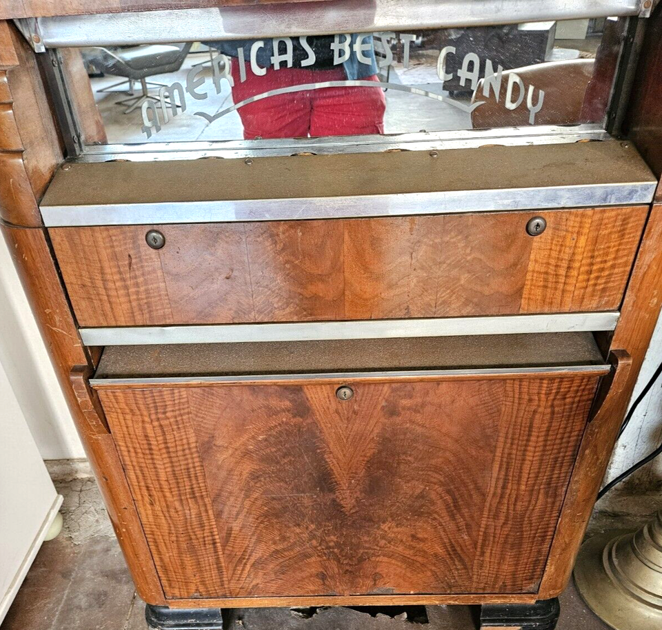 Vtg 1920s Antique Art Deco AMERICAS BEST Coin-Op Movie Theater Candy ...
