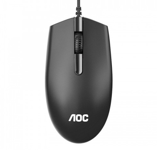 AOC MS100 Optical 1200DPI Silent Wired USB Mouse - Black (MO-MS100B ...