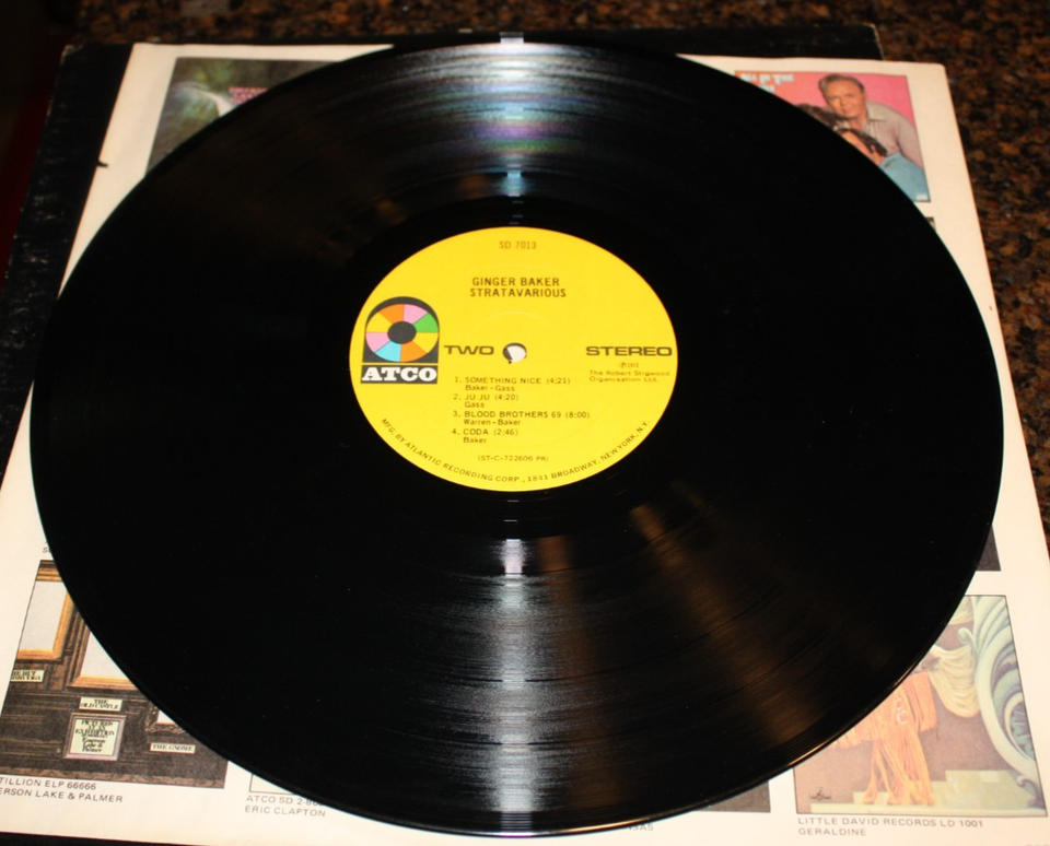 GINGER BAKER STRATAVARIOUS LP 1972 ATCO Presswell Pressing SD 7013 EX ...
