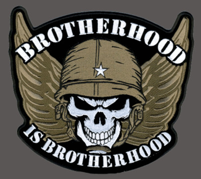 BROTHERHOOD IS BROTHERHOOD SKULL WINGS PATCH 10 INCH BIKER PATCH | eBay
