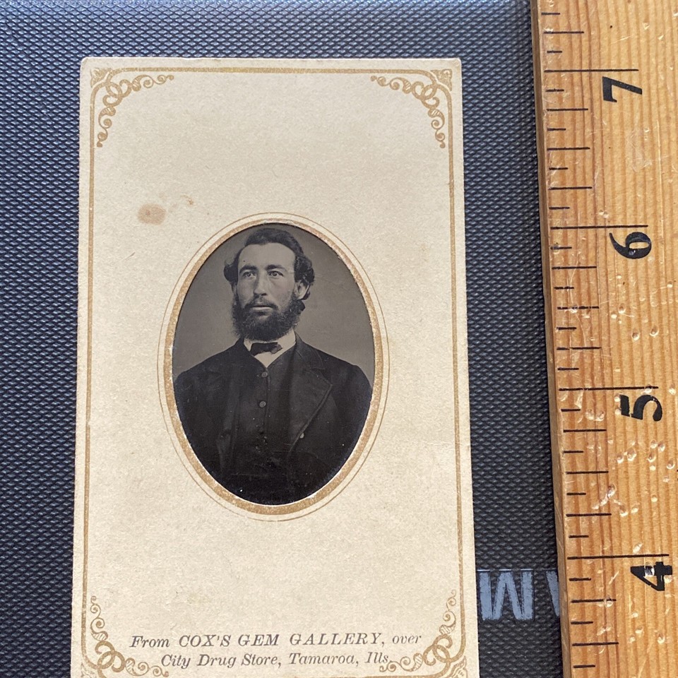 ATQ Circa 1840 1865 Tintype Well Dressed Man Cox’s Gem Gallery Tamara ...