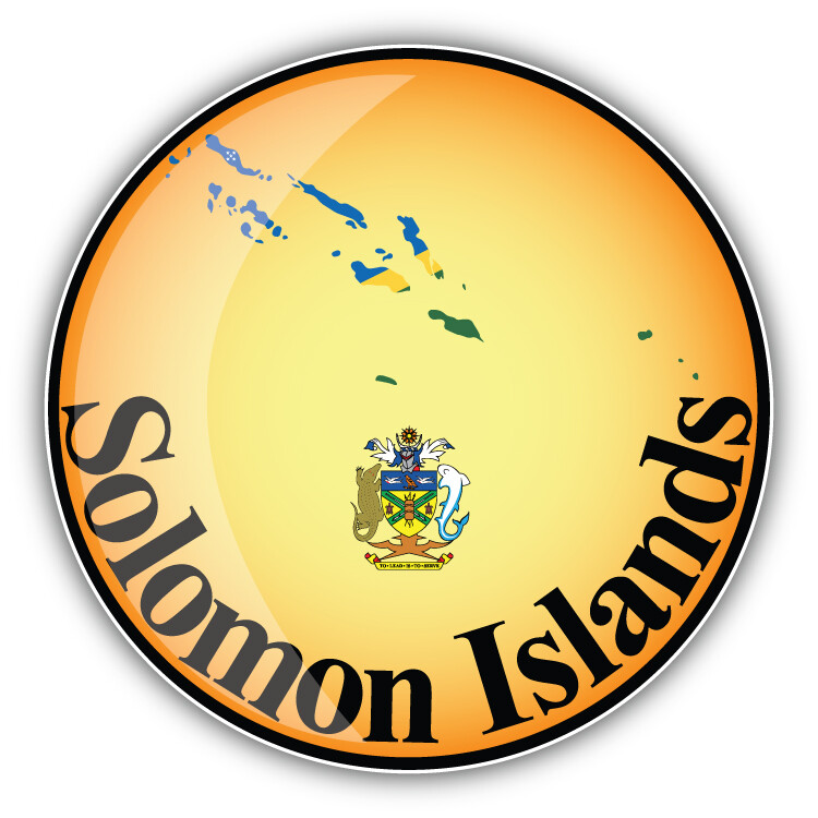 Solomon Islands Map Flag Glossy Label Car Bumper Sticker Decal "SIZES ...