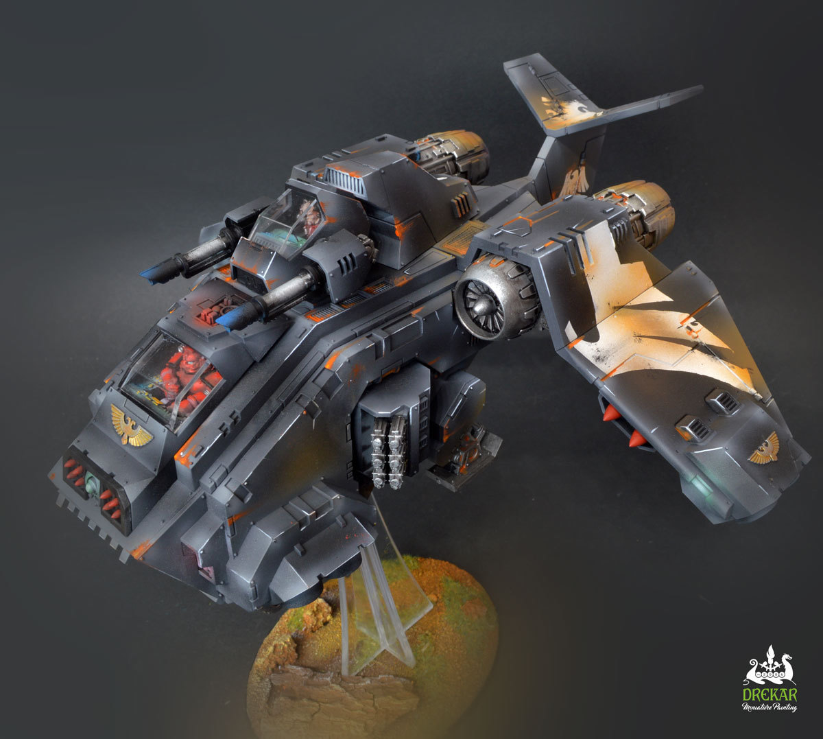 STORMRAVEN GUNSHIP Raven Guard warhammer 40K ** COMMISSION ** painting ...