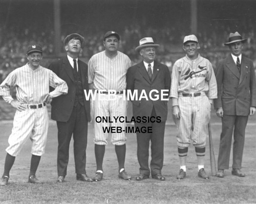 1926 NEW YORK YANKEES BABE RUTH WITH CARDINALS WORLD SERIES BASEBALL ...