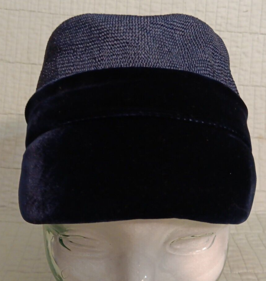 Vintage Women's S/M Barnee Blue Pillbox Hat | eBay