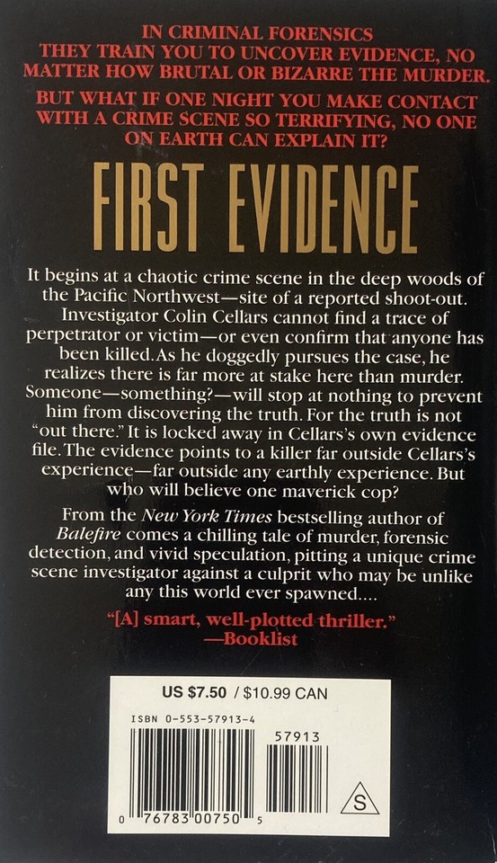 First Evidence : A Novel by Ken Goddard (2000, Mass Market, Reprint ...