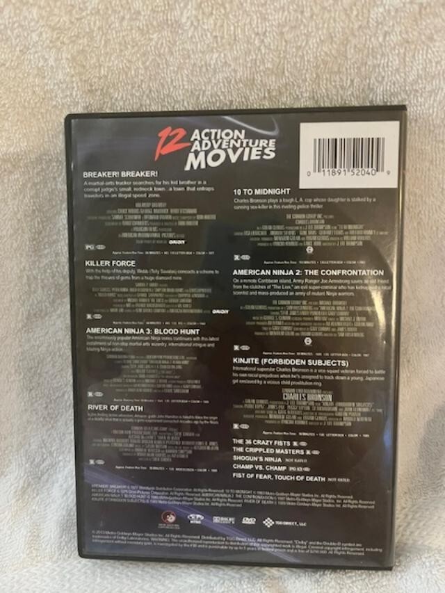 12 ACTION ADVENTURE MOVIES ( DVD,2013) | eBay
