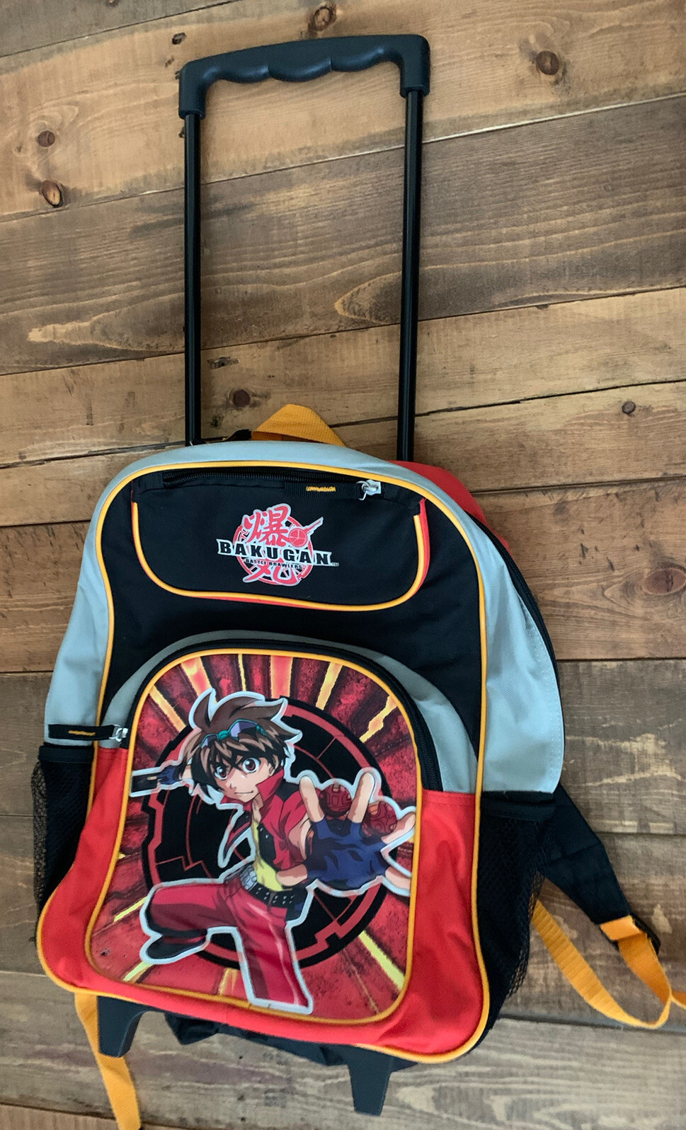 Bakugan Battle Brawlers Rolling Backpack 16" Boys School Book Bag ...