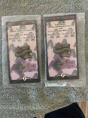 Arizona Diamondbacks Inaugural Collector Pins April 2, 1998 | eBay