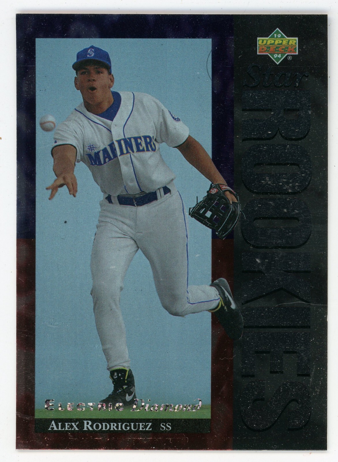 1994 Upper Deck Alex Rodiguez Electric Diamond Rookie RC #24 Mariners ...