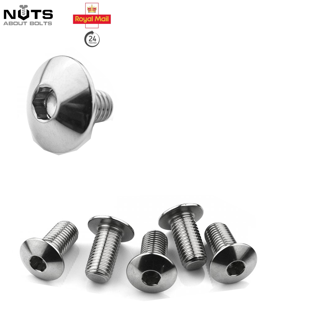 M5 M6 M8 M10 SOCKET BUTTON SCREWS A2 STAINLESS STEEL DOME HEAD BOLT ...