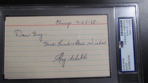 Ray Schalk signed Index Card PSA Certified | eBay