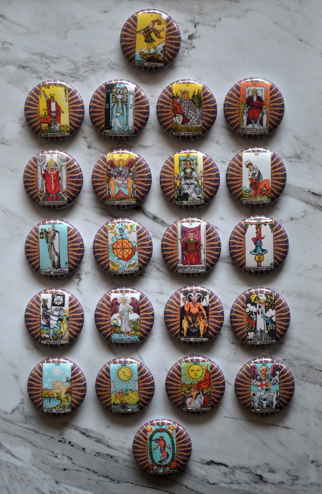 Tarot Major Arcana (Set of 22) 1 Inch Pin Back Buttons | eBay