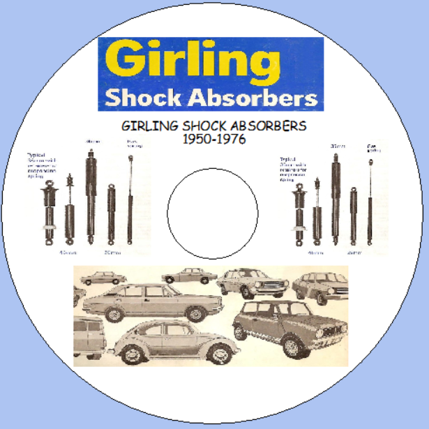 GIRLING SHOCK ABSORBERS CATALOGUE 1950-1976 (Inc Strut & Lever Type ...