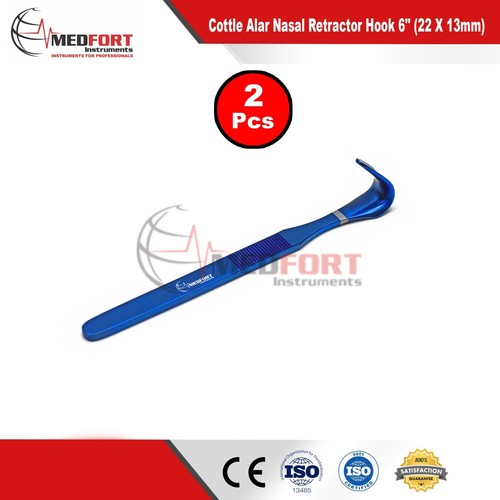 (Set of 2) Cottle Alar Nasal Retractor Hook 6" (22 X 13mm) German Steel ...