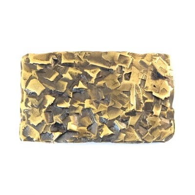 Crystal solid brass belt buckle, Rock belt buckle, Textural handmade ...