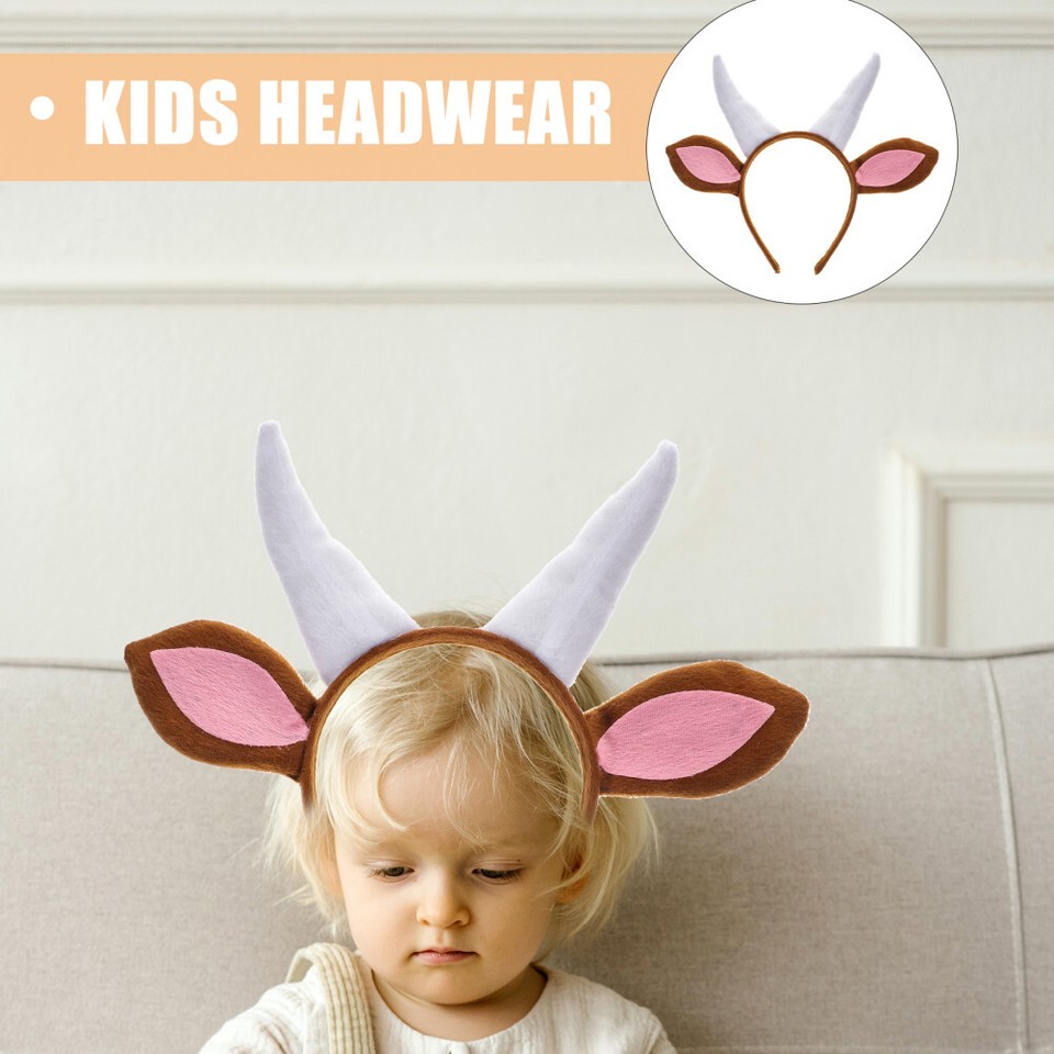 Kids Goat Headband Cartoon Animal Headwear Father Men Women Furry | eBay