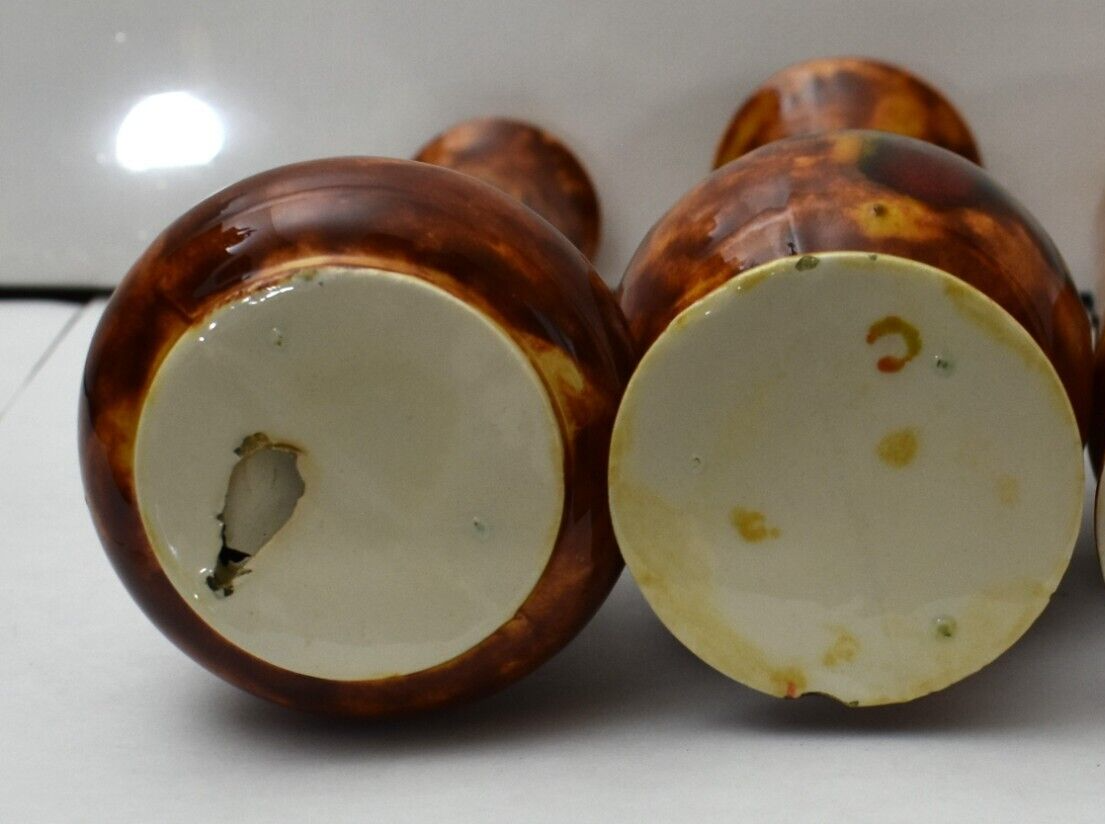 Midcentury 1960s Art Pottery Rust Orange Brown Red Gold Drip Flame Vase ...