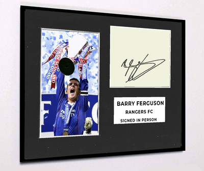 Barry Ferguson Rangers Hand Signed Mounted/Frame A4 COA | eBay UK