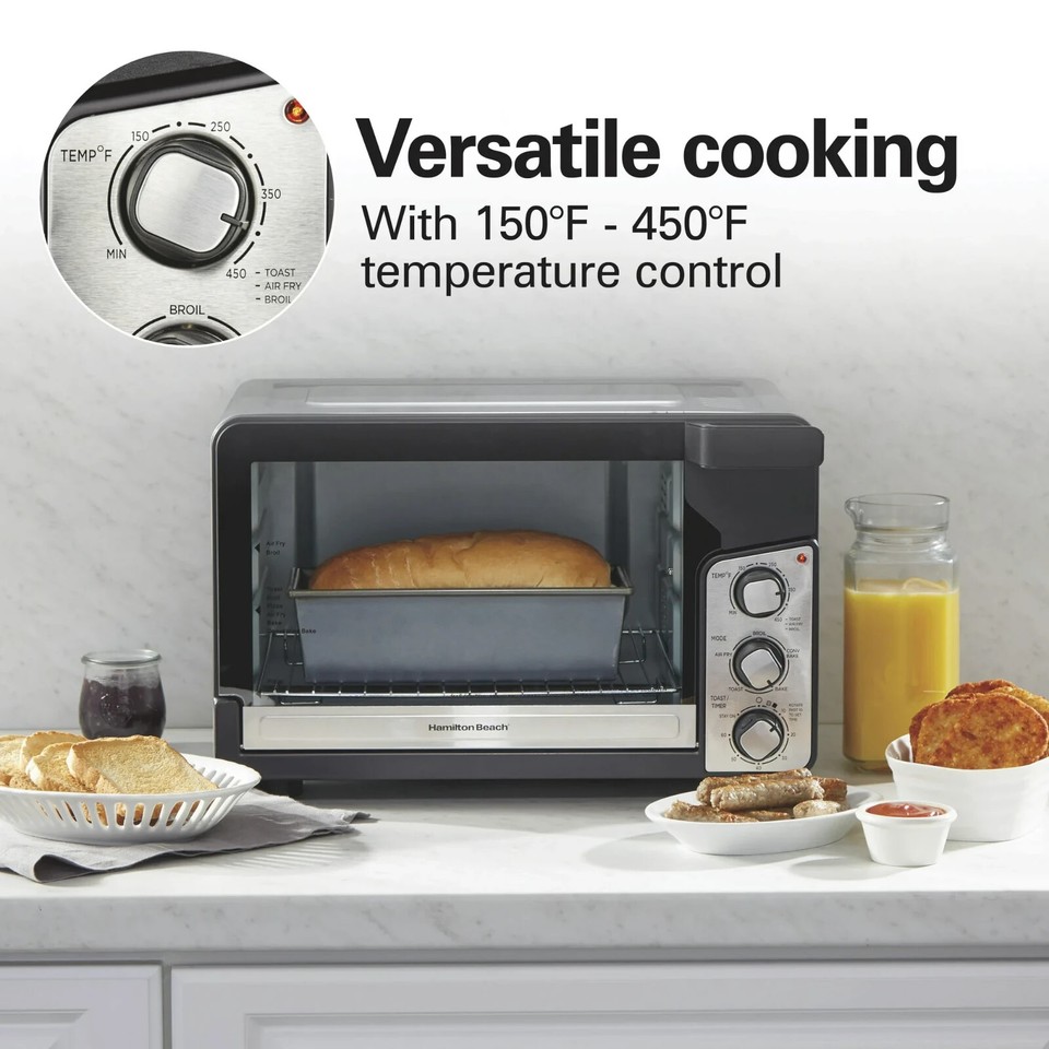Hamilton Beach Easy View XL Toaster Oven with Sure-Crisp Air Fry, 31460 ...