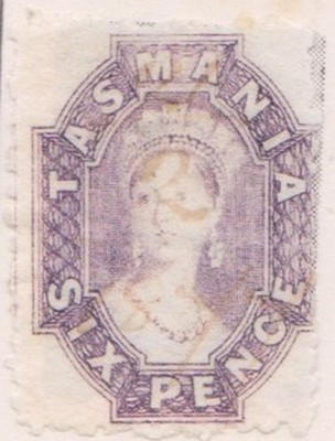 (F371-64) 1864 TAS 6d purple Chalone stamp (BN) | eBay UK
