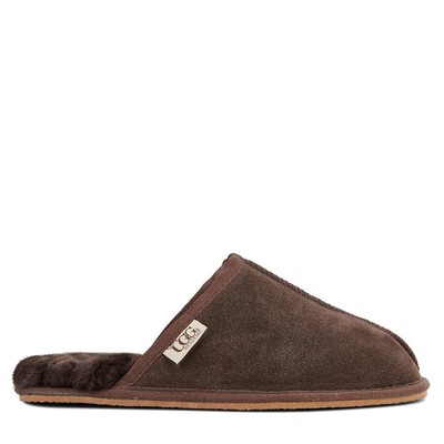 Mens Grosby Ugg Buck Slippers Casual Slip On Chocolate Shoes | eBay