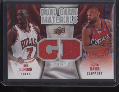 Ben Gordon / Baron Davis 2009-10 Upper Deck #DG-GD Dual Game Materials ...