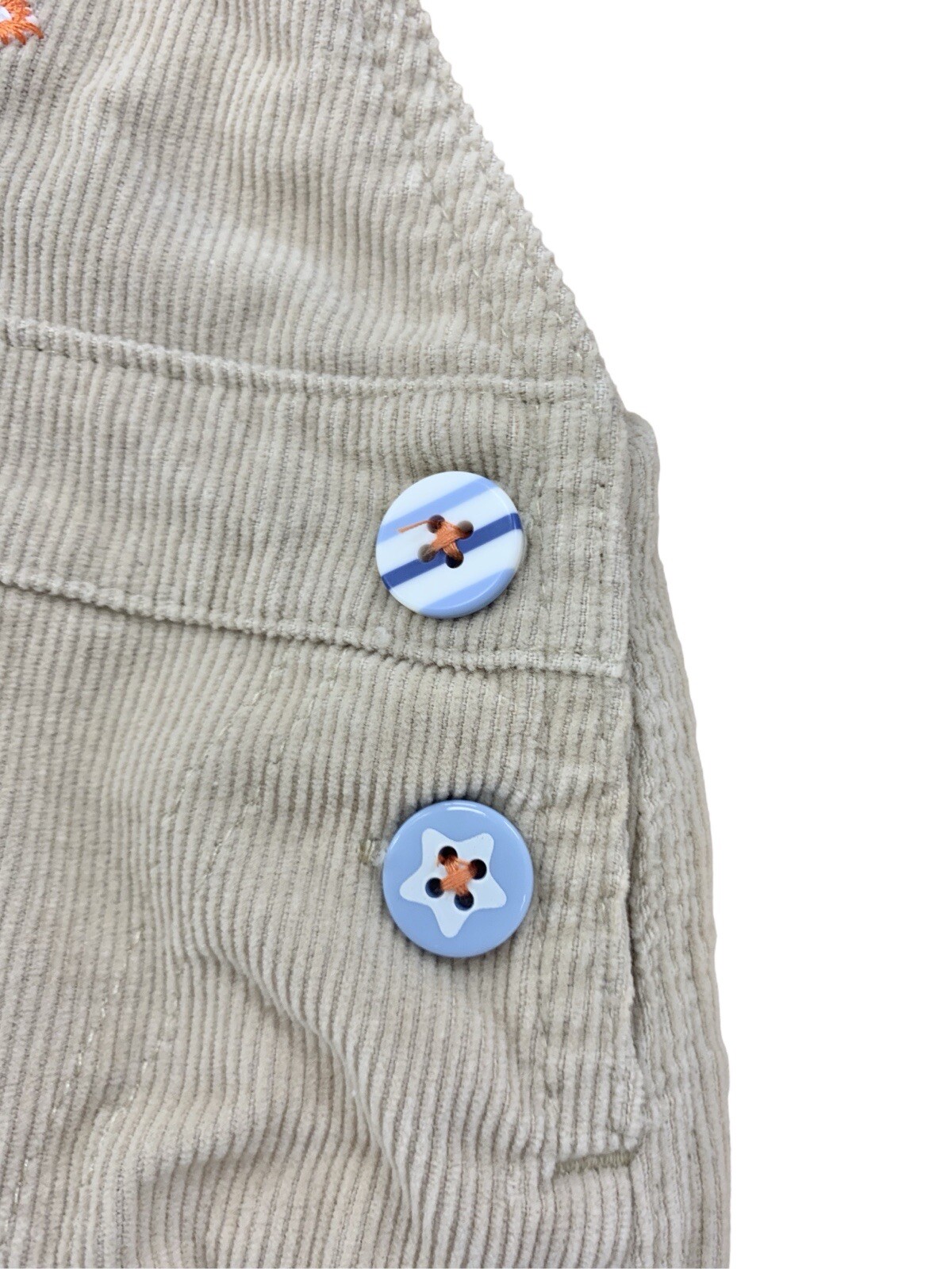 TINY LITTLE WONDERS Baby Unisex Beige Tan Fox Star Dungarees Overalls ...