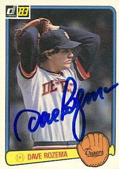 Dave Rozema autographed Baseball Card (Detroit Tigers) 1983 Donruss ...