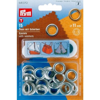 EYELETS Stainless steel for Curtains Bags Sails 15 Pieces 11mm Silver ...