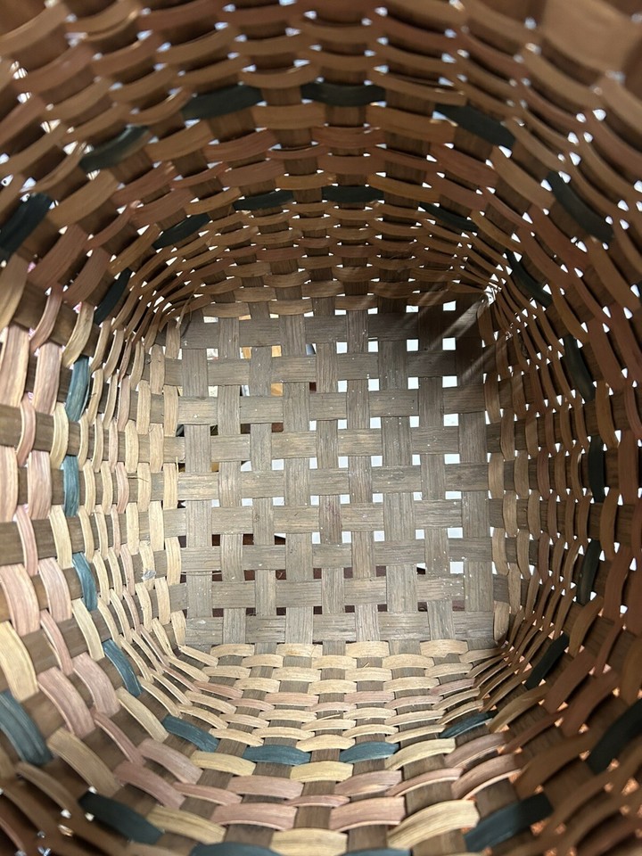 Antique Native American Cherokee Indian Split Oak Basket Tall 13x10 | eBay