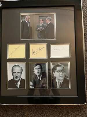 NORMAN WISDOM,EDWARD CHAPMAN(UK Actors)VINTAGE SIGNED 23 x 25 FRAMED ...